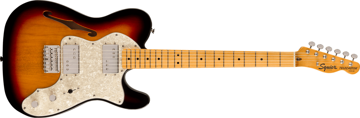 SQUIER CLASSIC VIBE 70S TELECASTER THINLINE ELEC GTR,MAPLE FB,3 TONE S ...